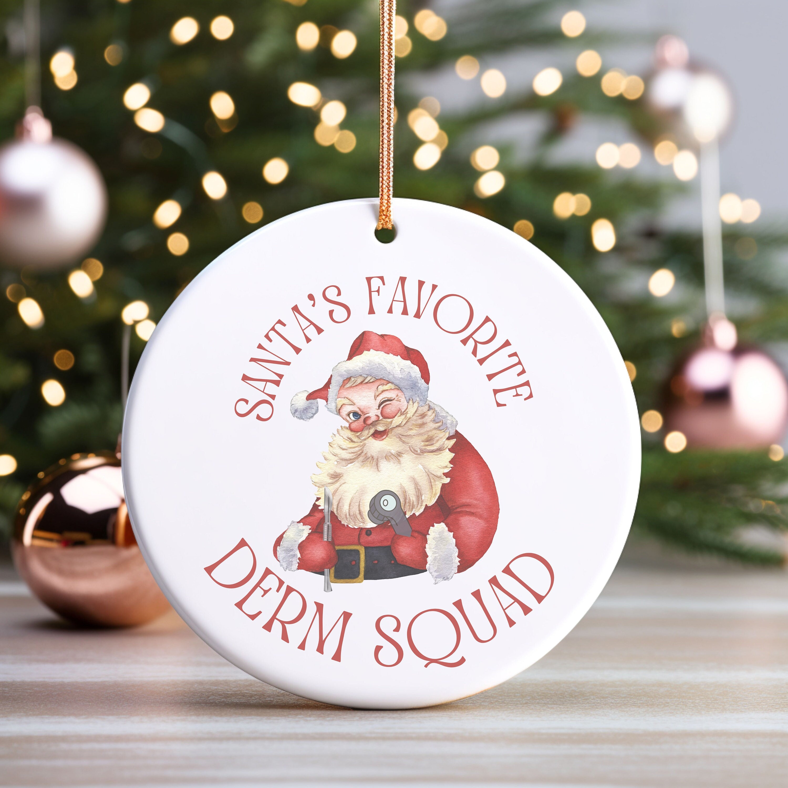 Santa's Favorite Derm Squad Ornament, Dermatology Team, Dermatology ...