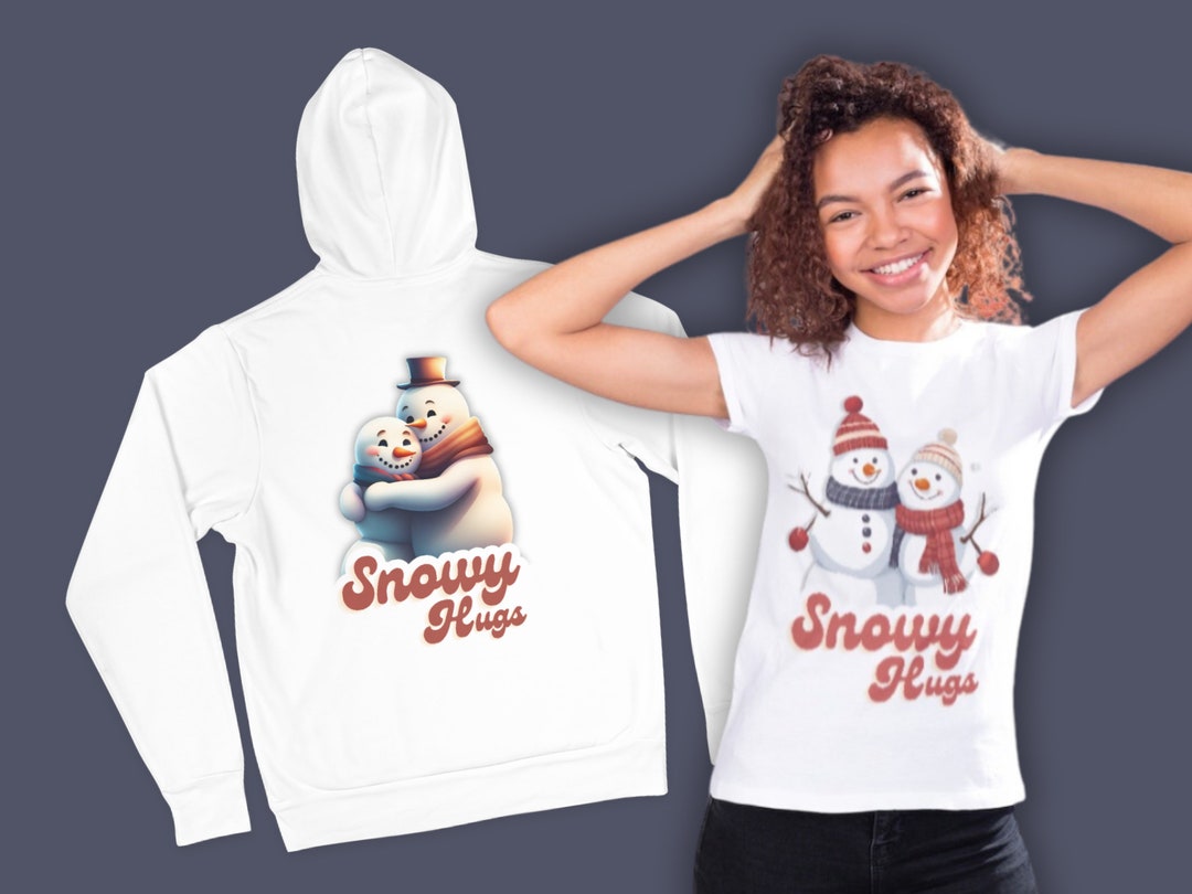 Snowy Hugs Christmas Clip Art Bundle, Snowman SVG/PNG Sublimation ...