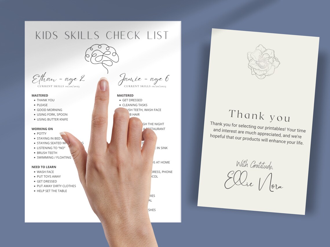Printable Kids Skills Checklist by Age - Editable: Track Your Child's ...