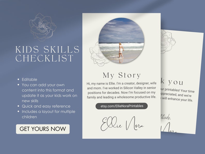 Printable Kids Skills Checklist by Age - Editable: Track Your Child's ...