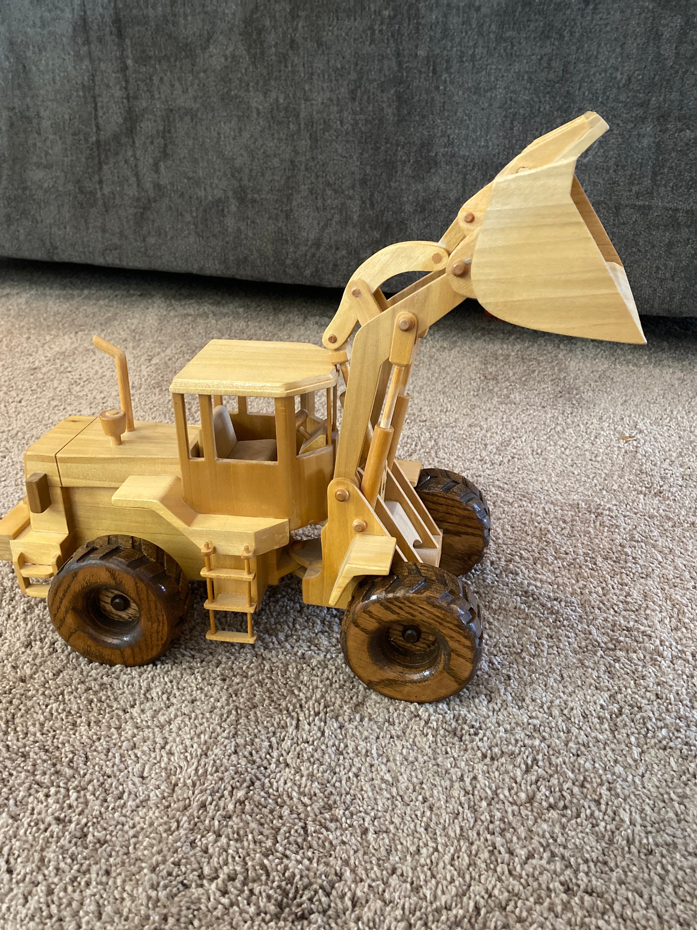 Hand Crafted, Wood Caterpillar Loader - Etsy