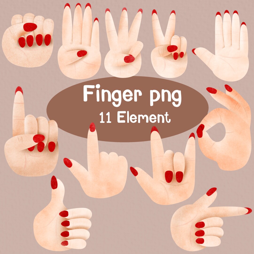 Finger Counting Clip Art Finger 11 Element - Etsy