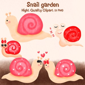 Watercolor Cute Snail Clipart - Etsy