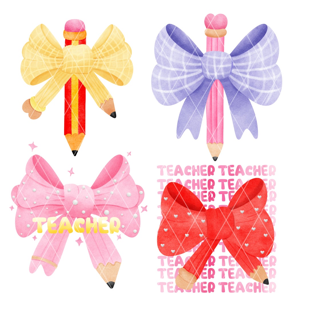 Coquette Pencil With Pink Bow PNG, Back to School PNG - Etsy