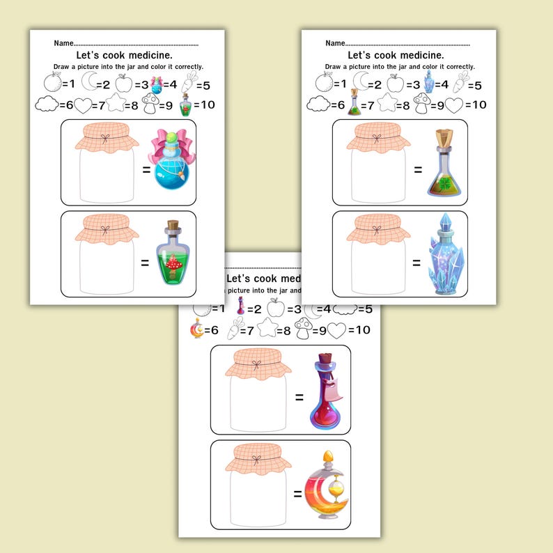Worksheet Addition Picture Puzzle 1-10, Math Logic Puzzles Addition ...