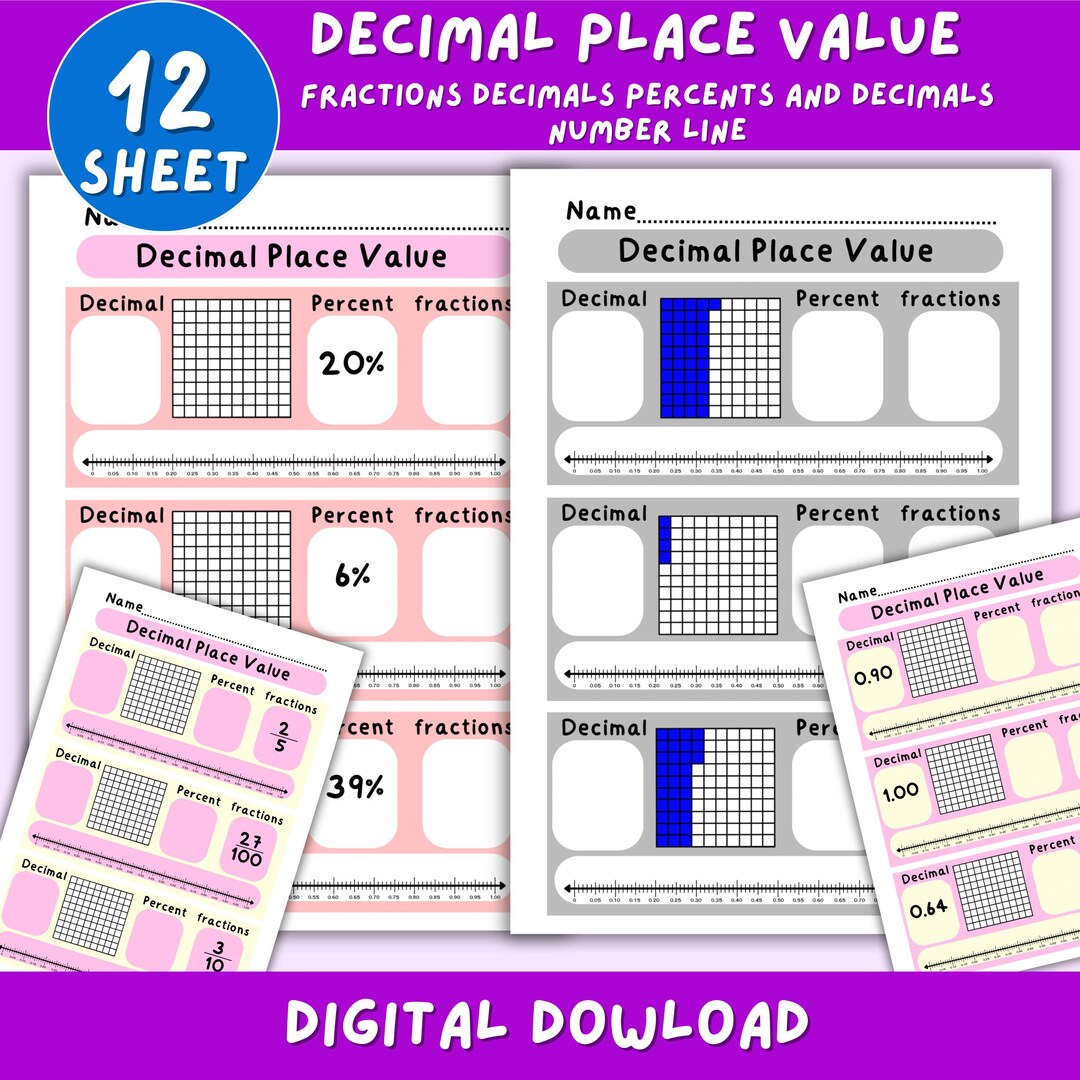 Decimal Place Value | Fractions Decimals Percents and Decimals Number ...