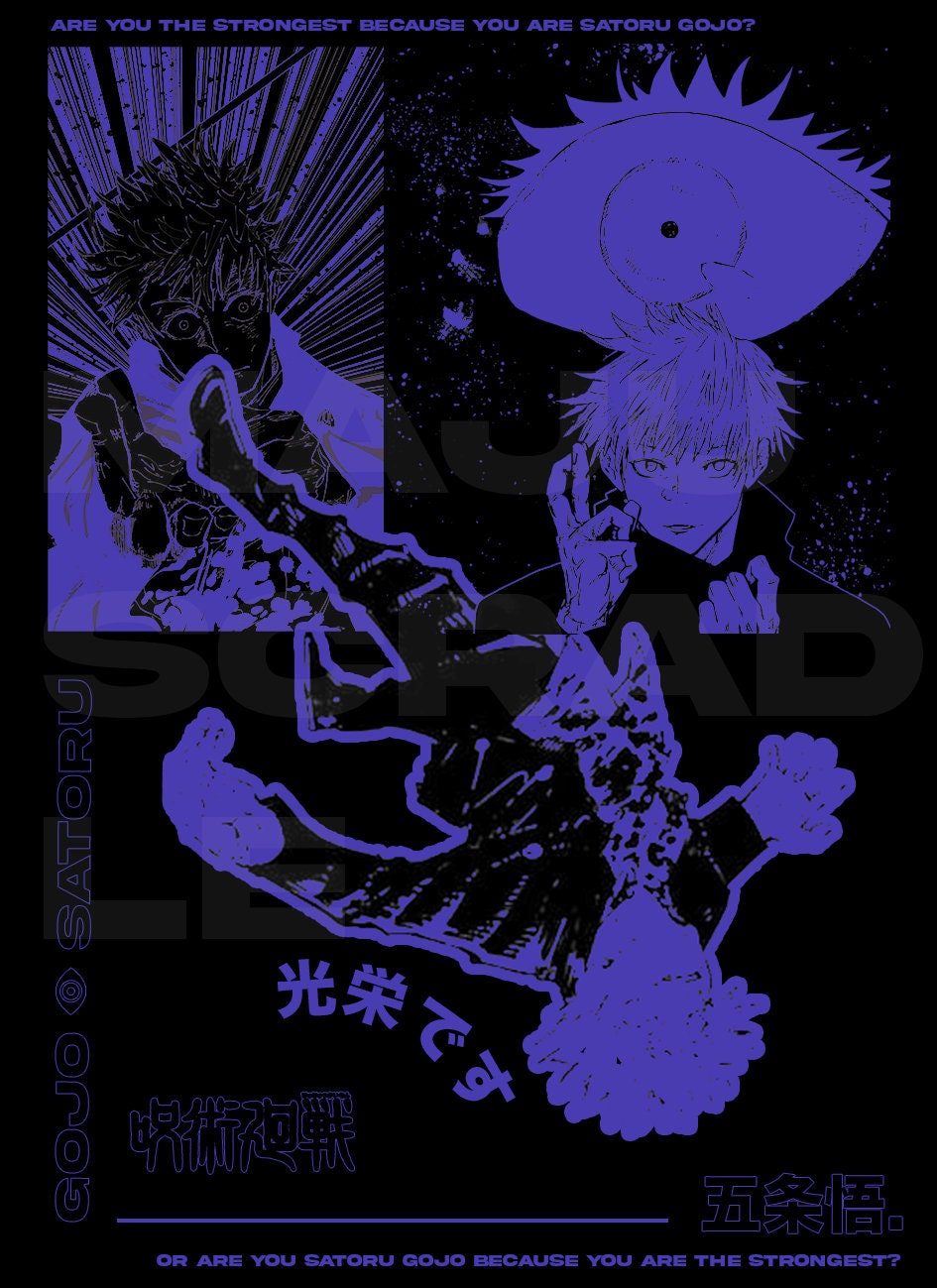 Satoru Gojo the Honored One Digital Print png - Etsy