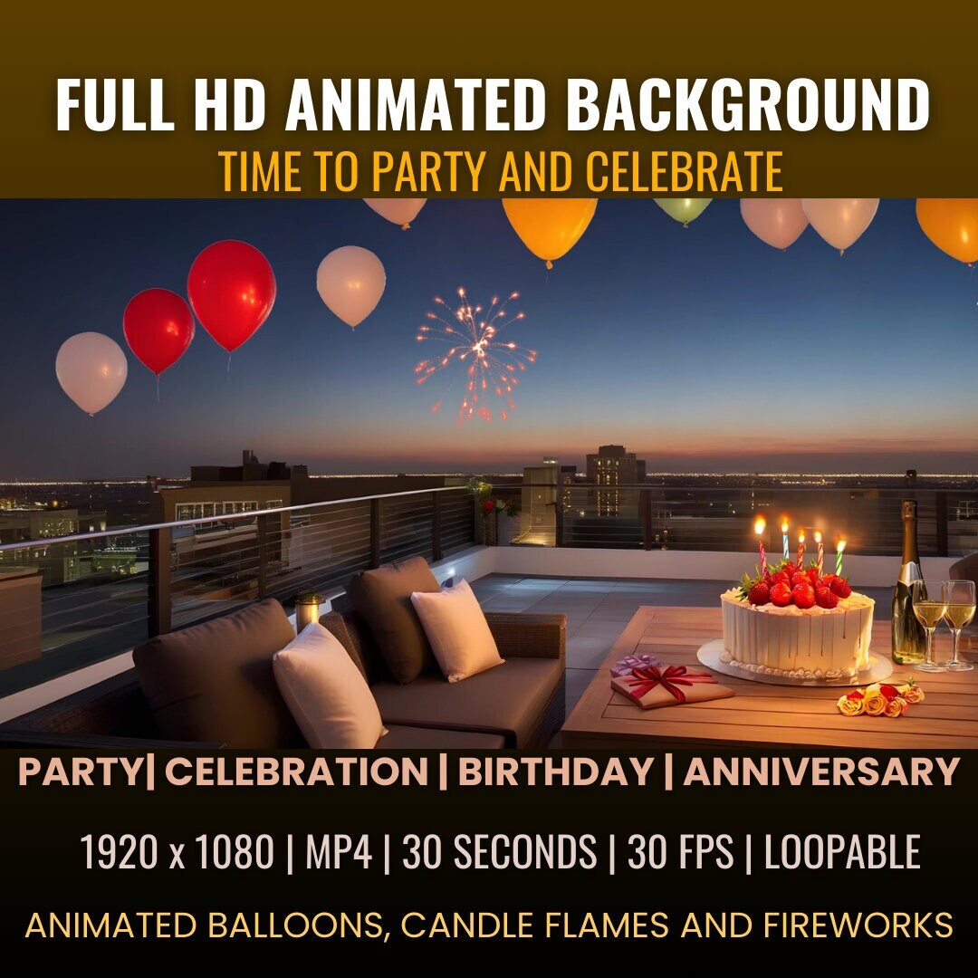 Time to Party and Celebrate Animated Desktop Background Videos for ...