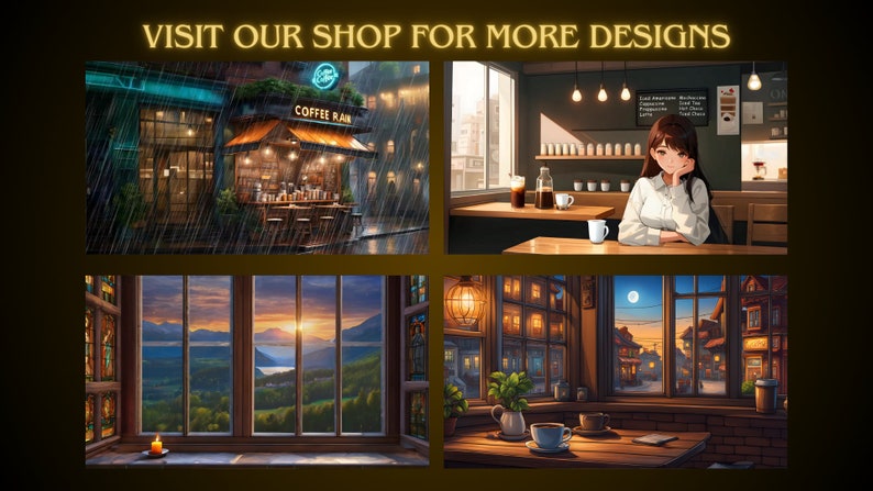 Cozy Café Restaurant Animated Background Desktop Videos for Vtuber, Lo ...