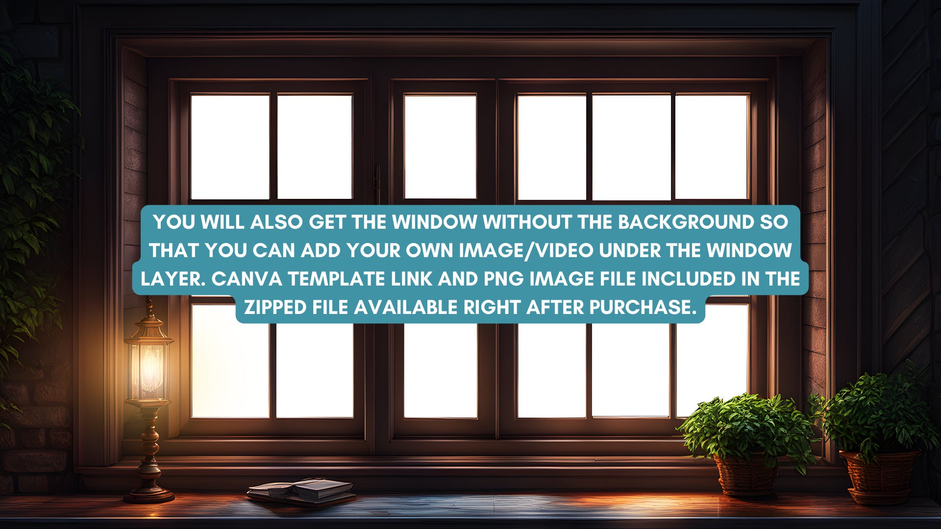 Look Out the Magic Window Collection PLUS Canva Template of Animated Window With No Background ...