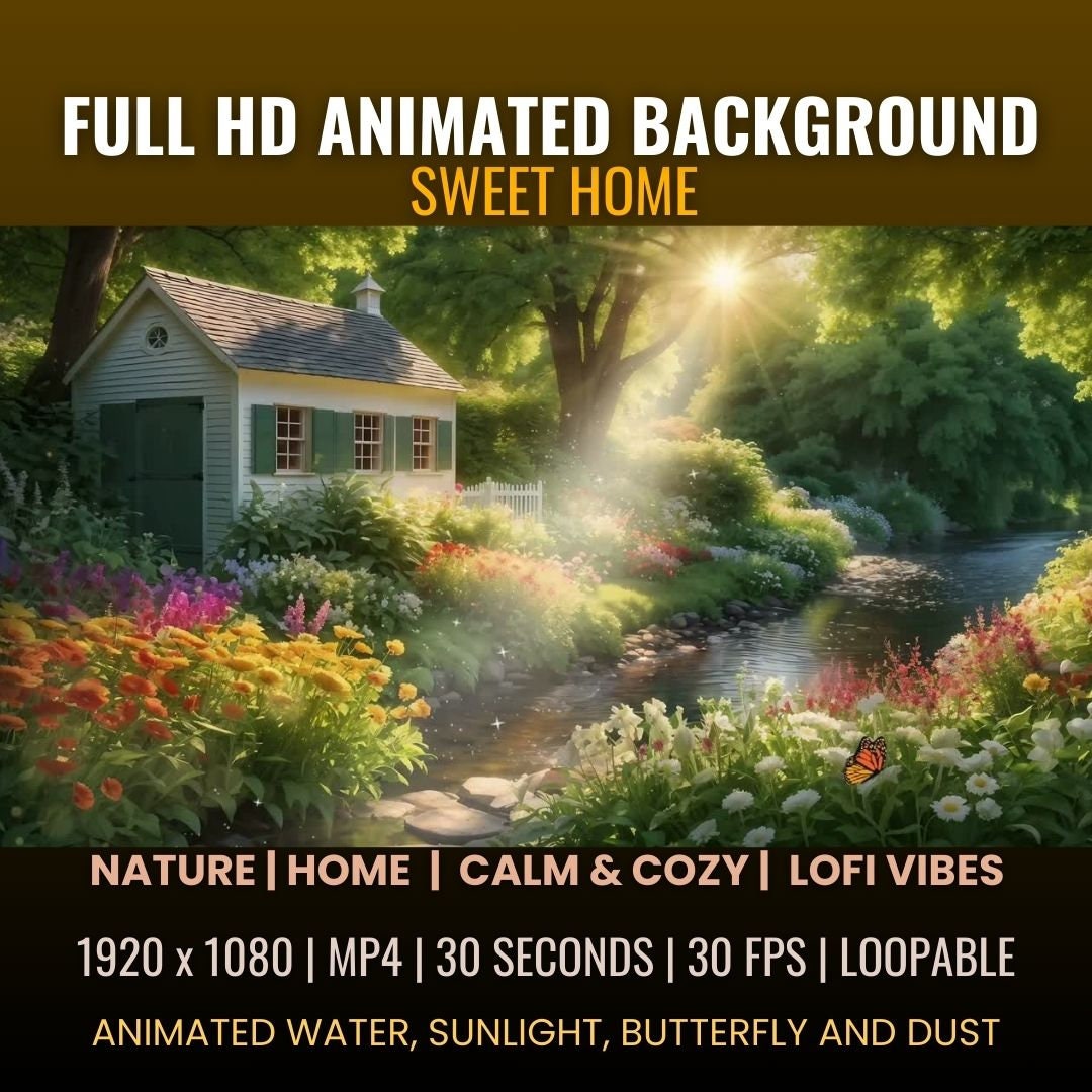 Sweet Home Animated Desktop Background Videos for Vtuber, Lofi, Cozy ...