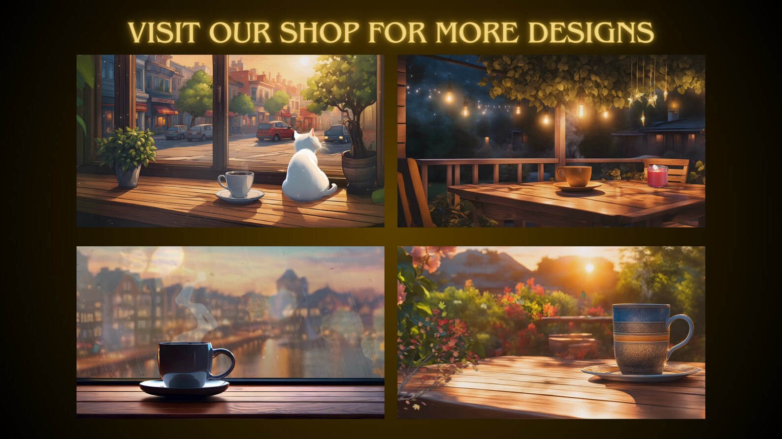 Cozy Café Restaurant Animated Background Desktop Videos for Vtuber, Lo ...