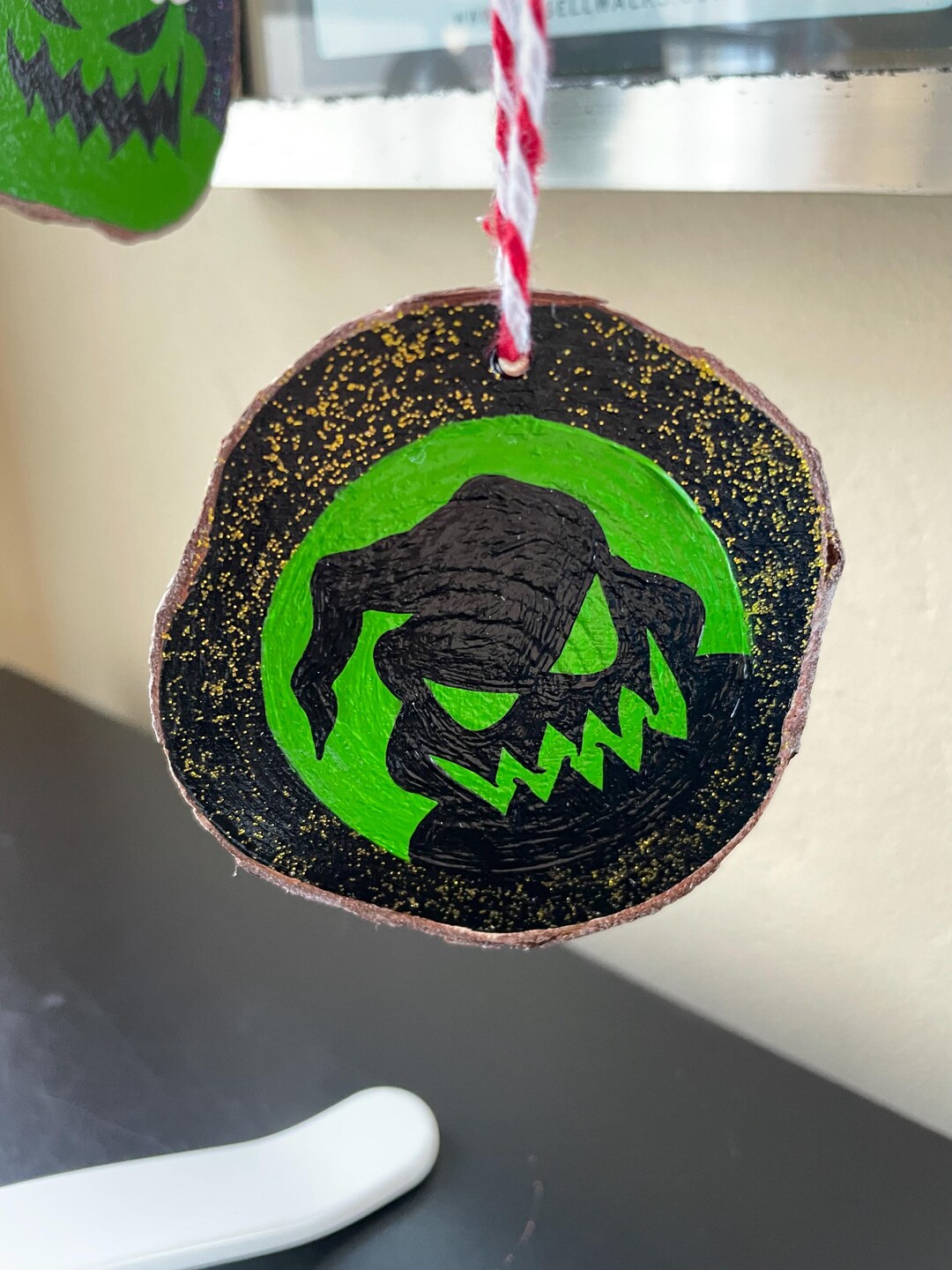 Oogie Boogie (3x3") Hand-painted Acrylic Wooden Christmas Ornament - Etsy