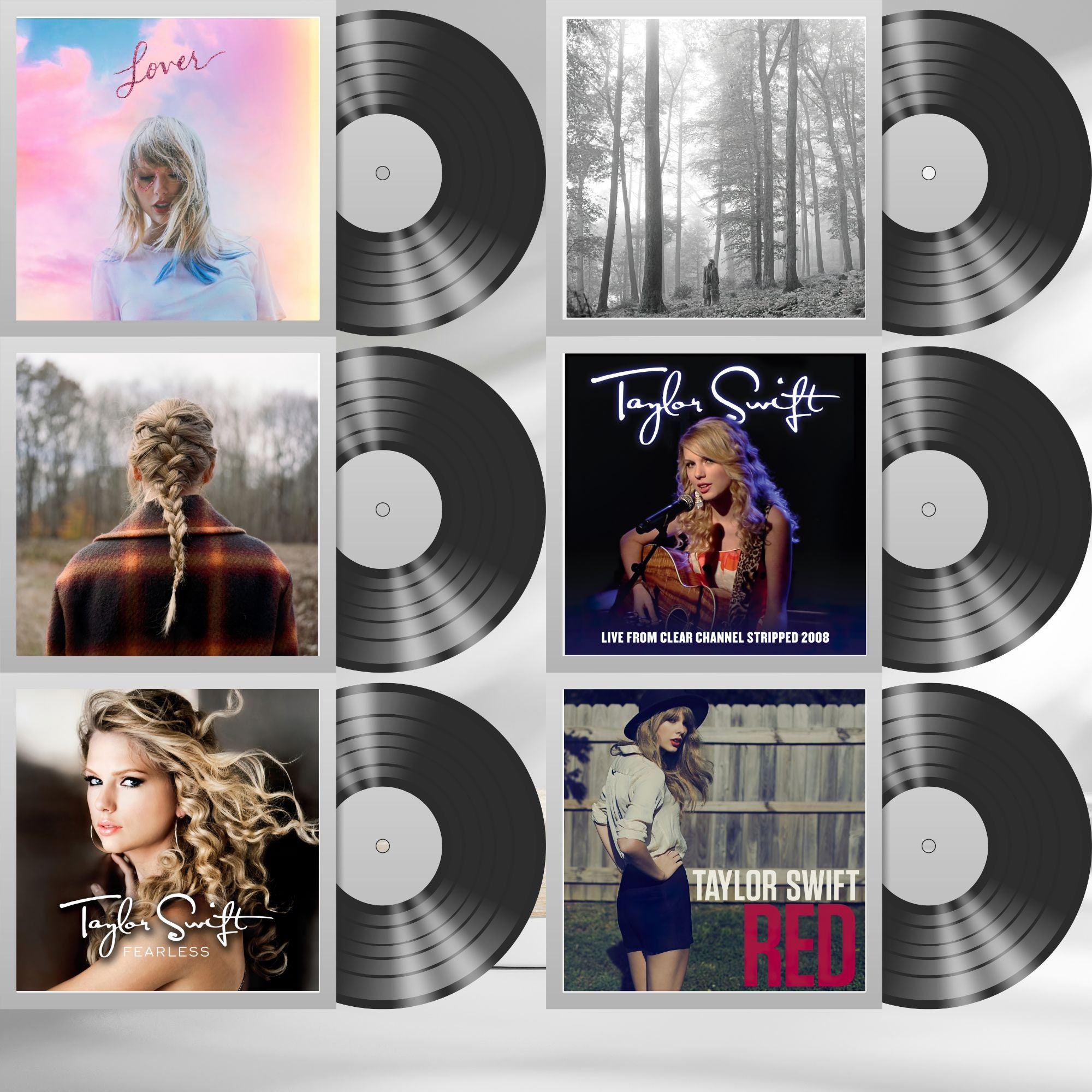 Taylor Swift Album Covers SVG and PNG Bundle, Taylor Swift Albums ...