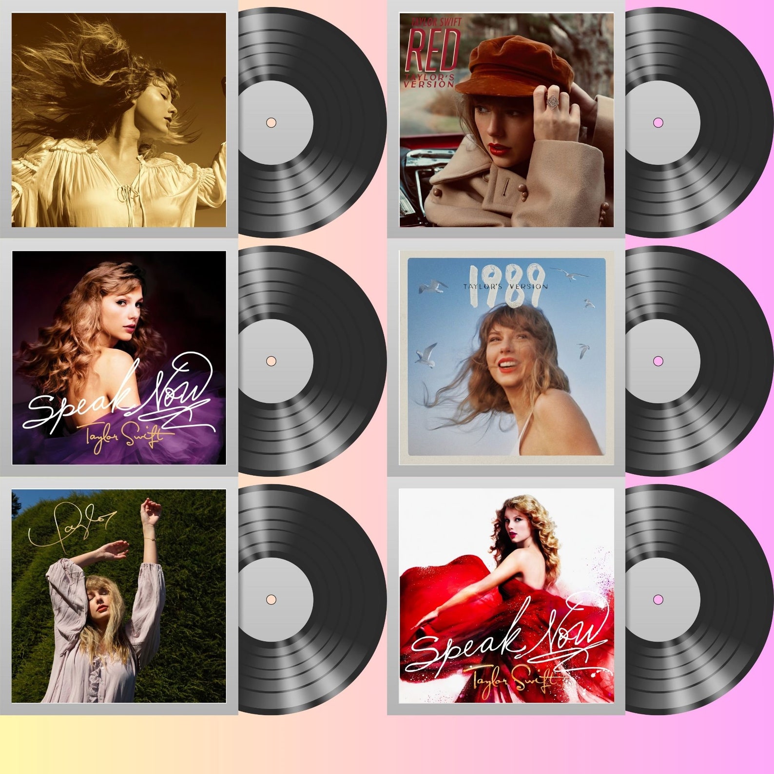 Taylor Swift Album Covers SVG and PNG Bundle, Taylor Swift Album Cover ...