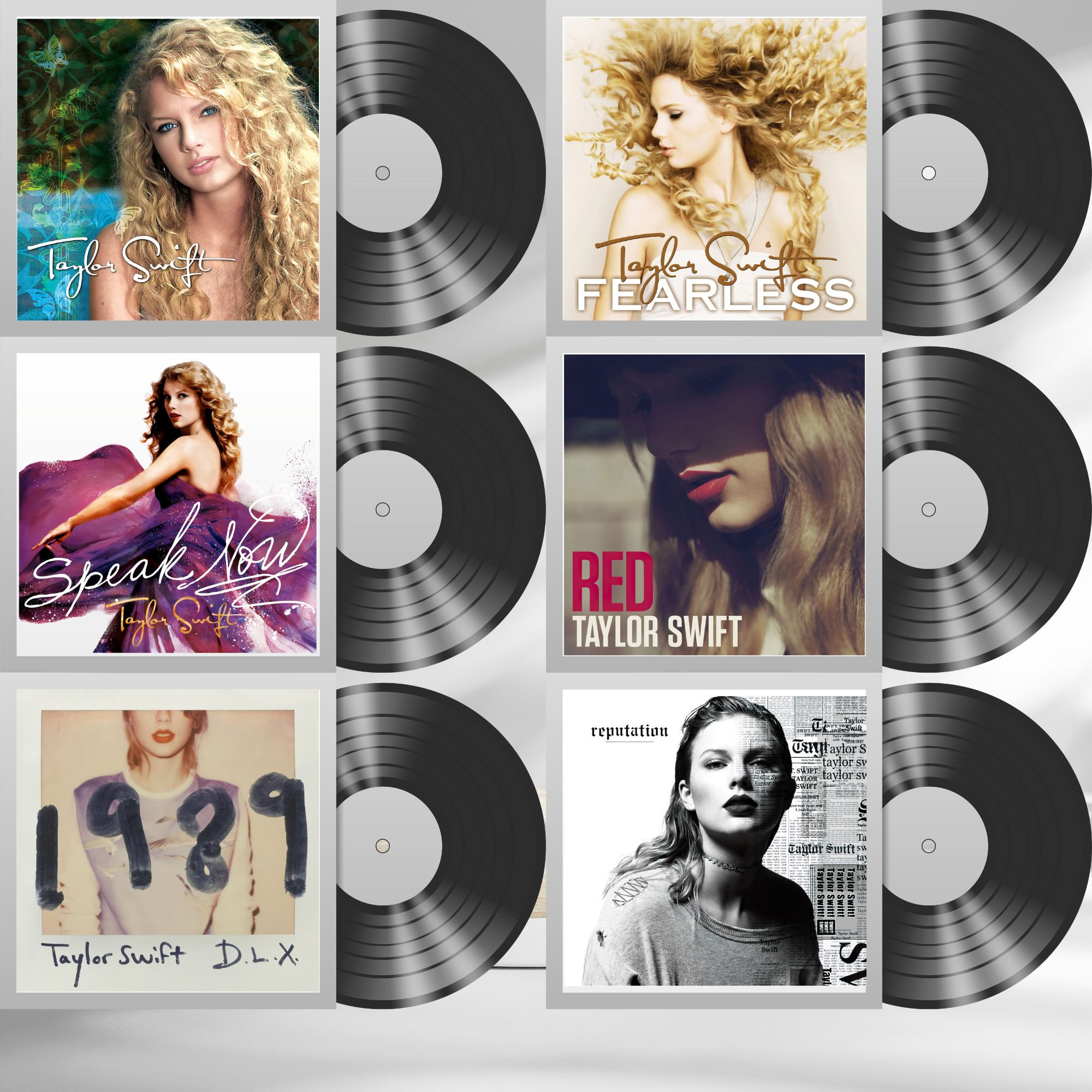 Taylor Swift Album Covers SVG and PNG Bundle, Taylor Swift Albums ...