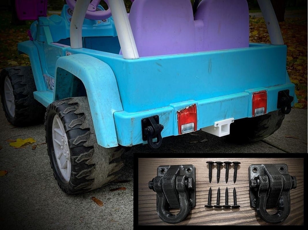 Power Wheels Jeep D-ring Shackle Tow Hook Accessory - Right Sized Set ...