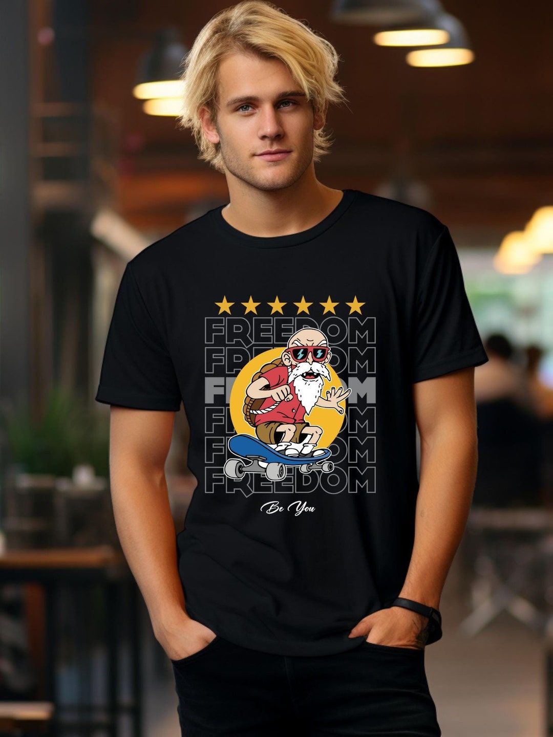 Dragon Ball, Master Roshi, Freedom Anime Tee, Master Roshi T-shirt, Be ...