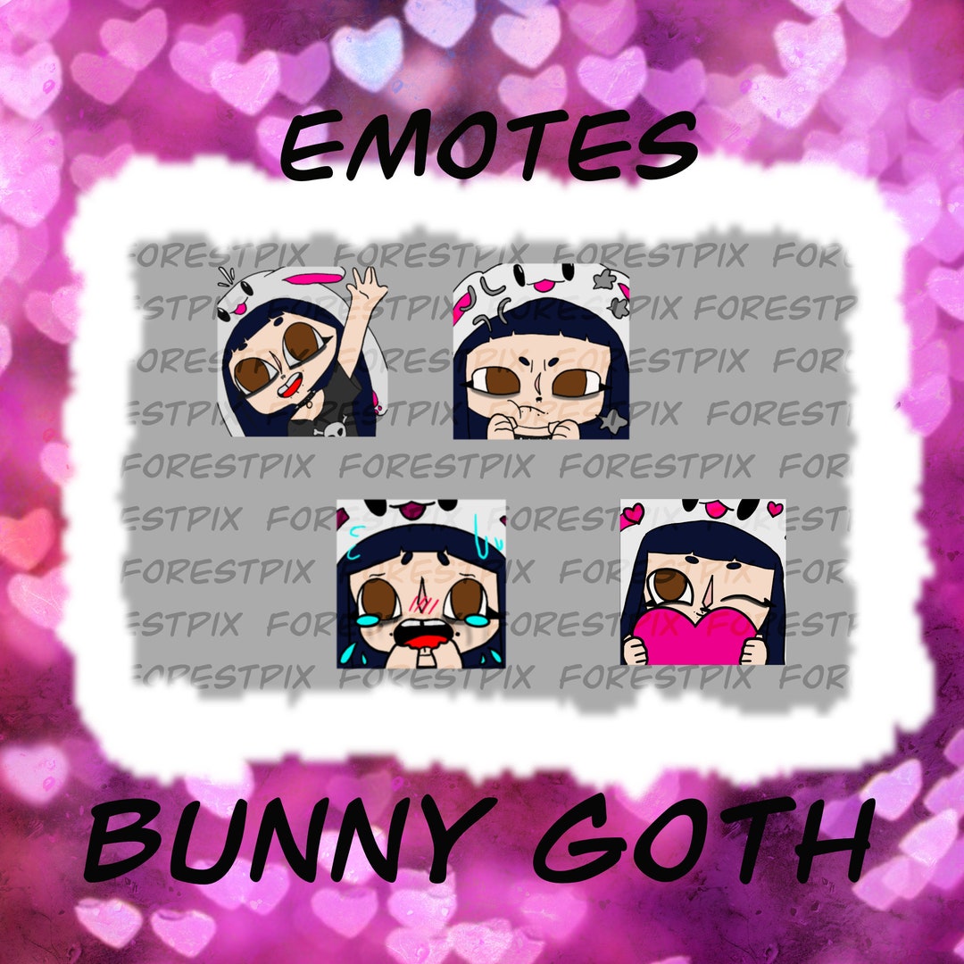Bunny Goth Emotes - Etsy