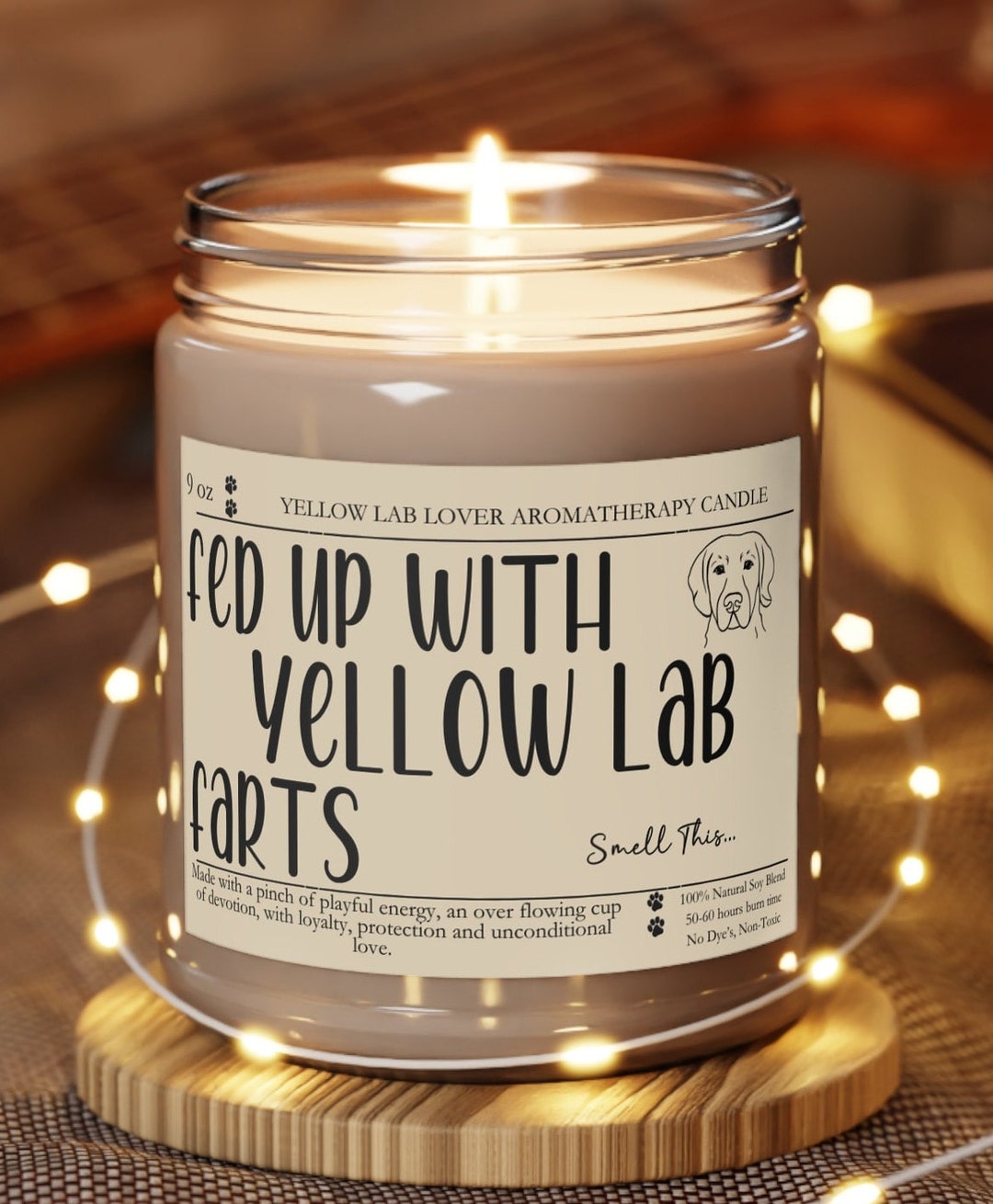 Yellow Lab Gifts , Yellow Lab , Custom Dog Candle , Dog Gifts ...