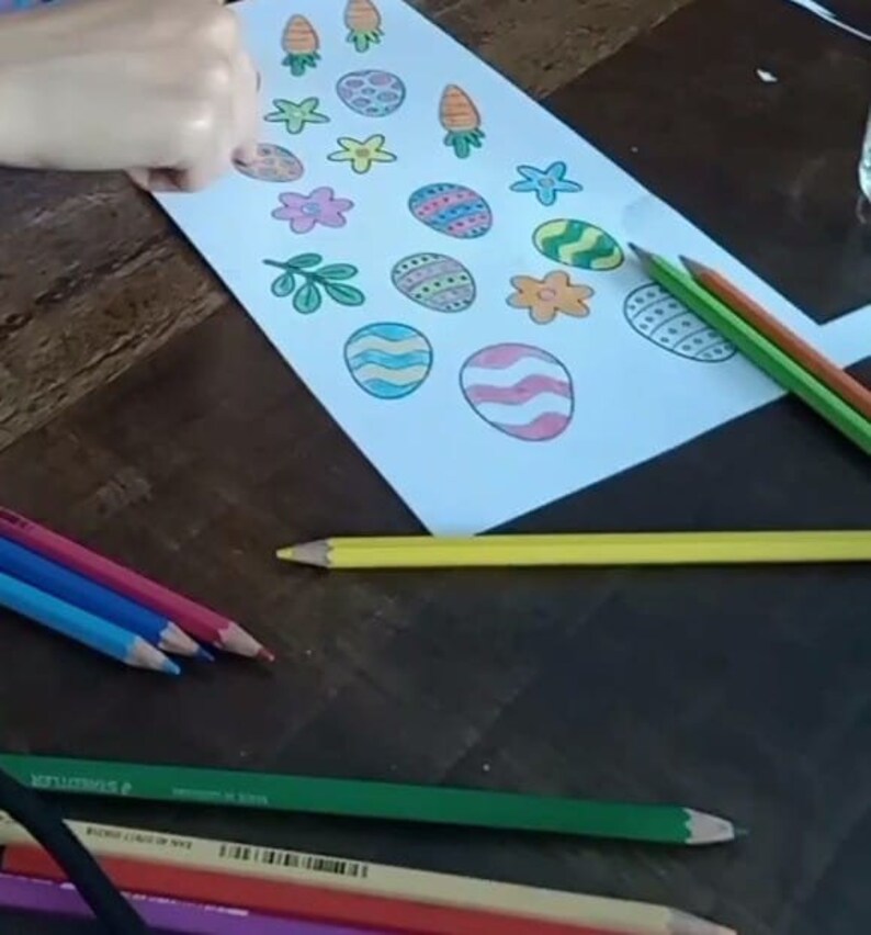 Cute Coloring Papercraft Basket Kid's Activity - Etsy