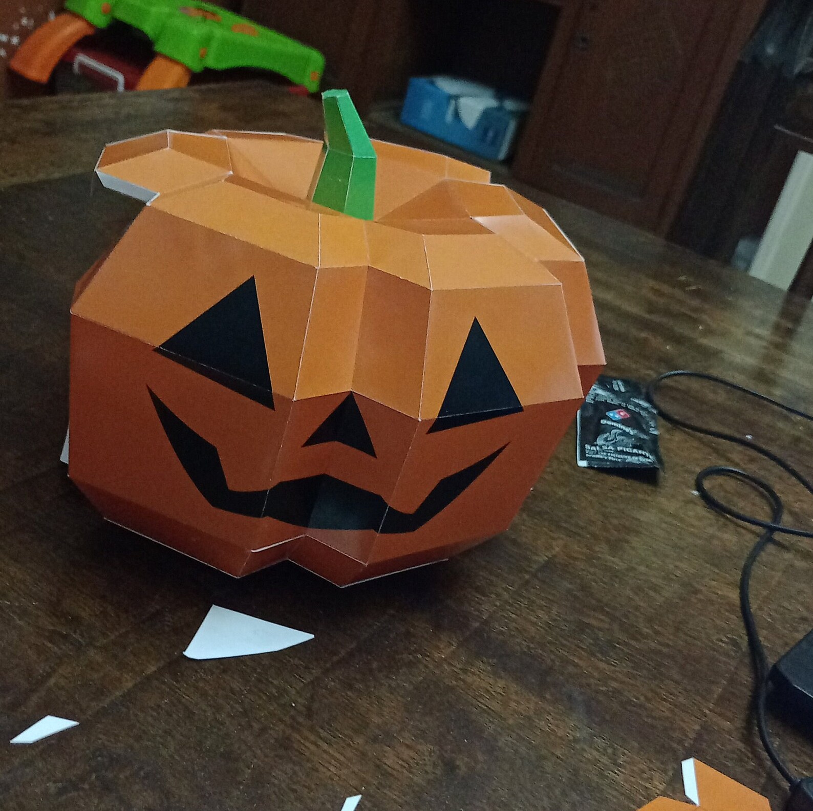 Halloween Papercraft Pumpkin With Faces to Choose From - Etsy