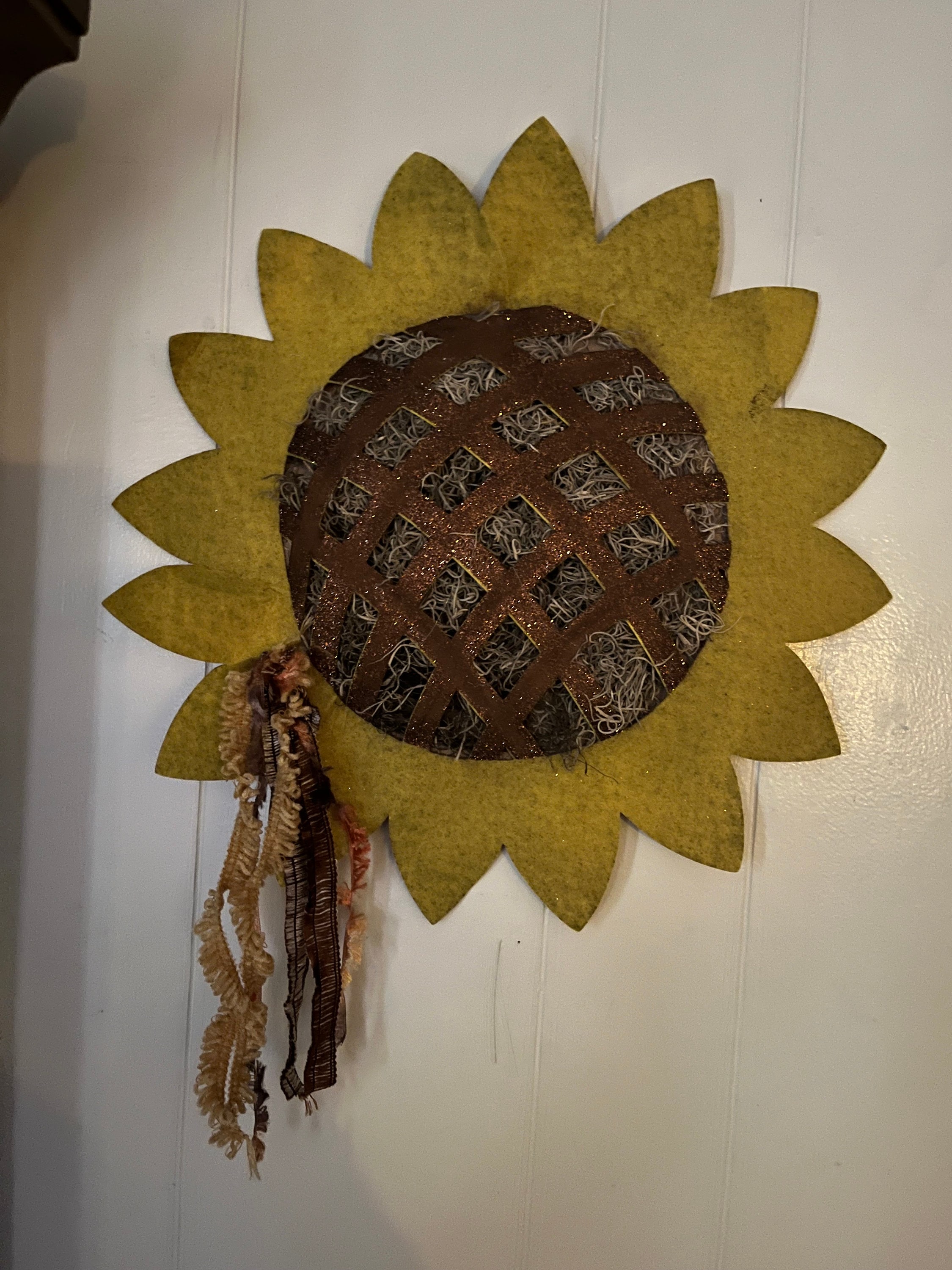 Sunflower Wall Hanging, Primitive Sunflower, Front Door Hanging. - Etsy