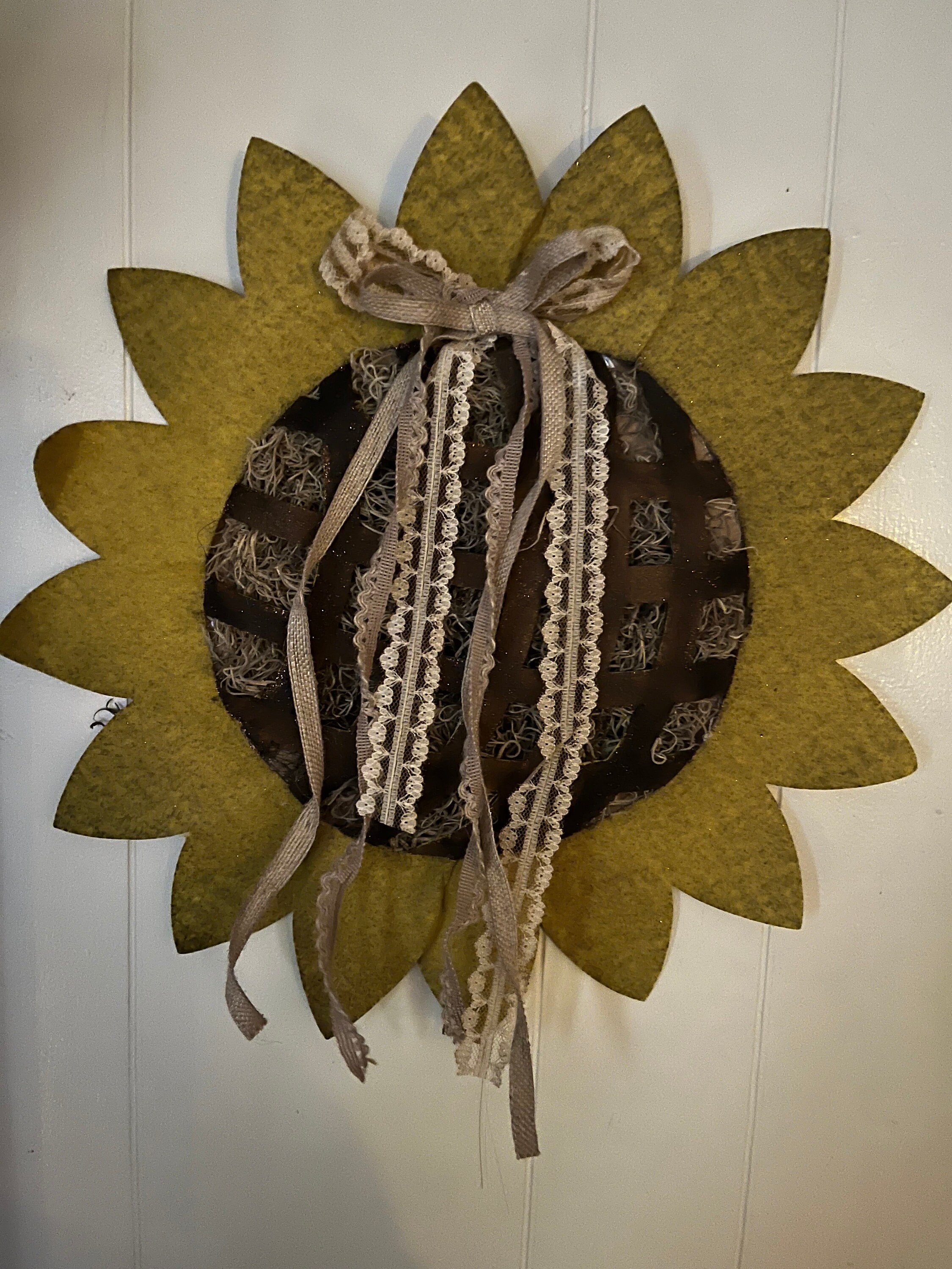 Sunflower Wall Hanging, Primitive Sunflower, Front Door Hanging. - Etsy