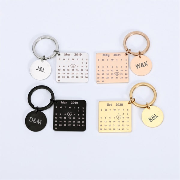 Calendar Keychain - Etsy