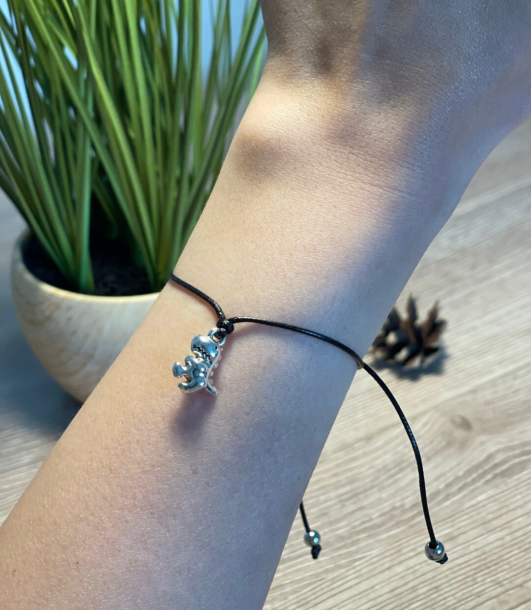 Dinosaur Bracelet, T-rex Bracelet, Dinosaur Adjustable Wish Bracelet ...