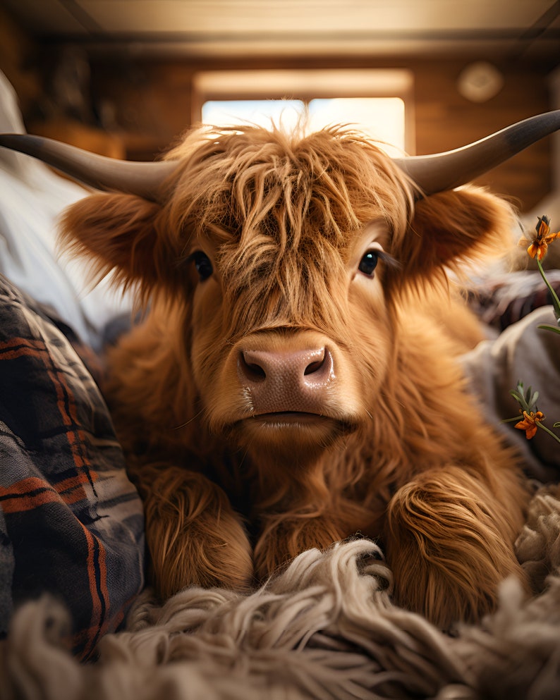 Highland Cows Bedroom Decor, Highland Cows Instant Download, Bedroom ...