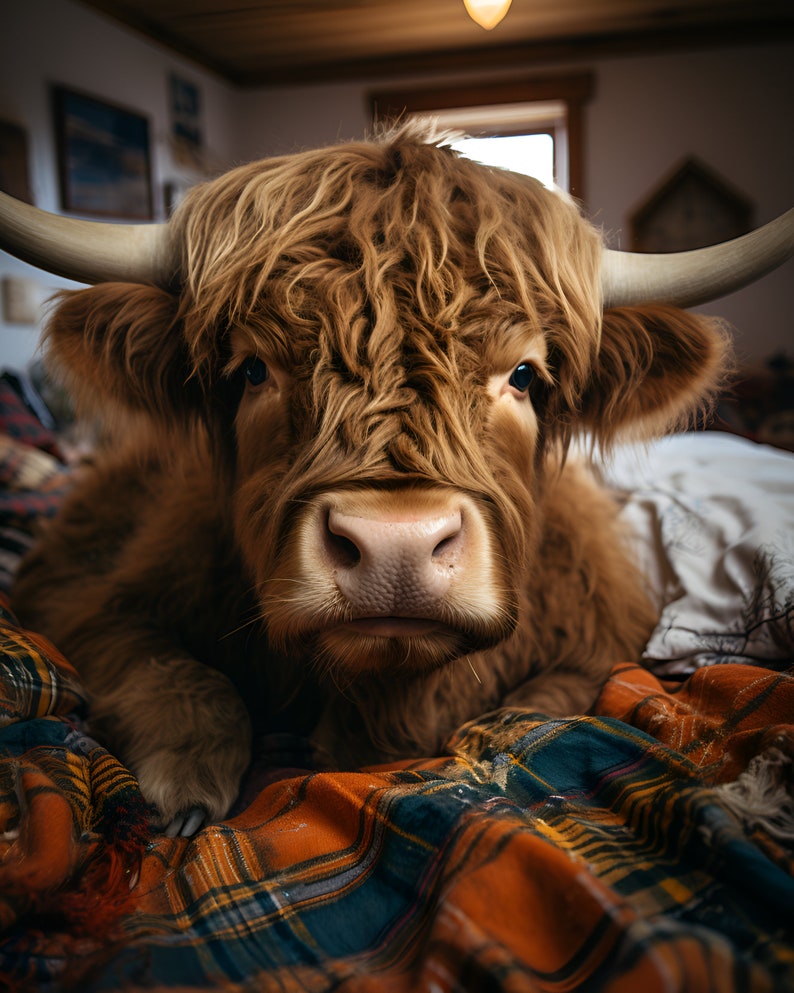 Highland Cows Bedroom Decor, Highland Cows Instant Download, Bedroom ...
