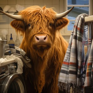 Highland Cow Laundry Set 10 Photos - Digital Download - Instant ...