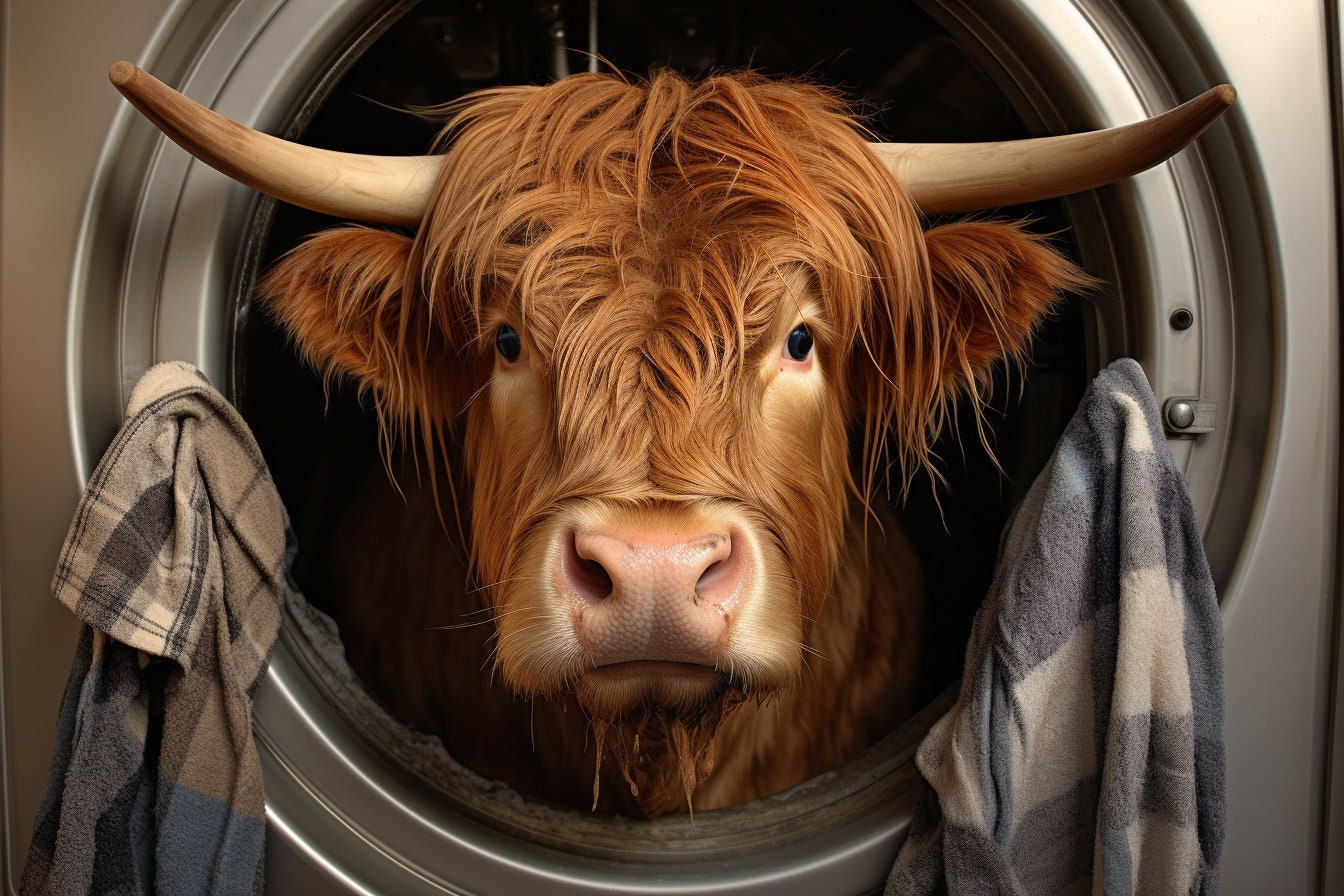 Highland Cow Laundry Set 10 Photos - Digital Download - Instant ...