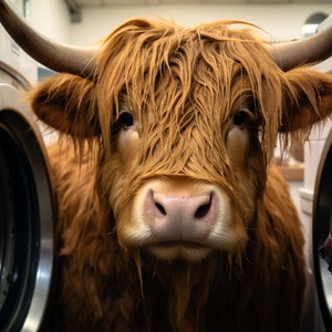 Highland Cow Laundry Set 10 Photos - Digital Download - Instant ...