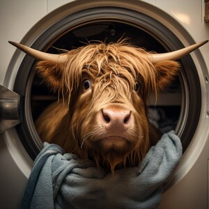 Highland Cow Laundry Set 10 Photos - Digital Download - Instant ...