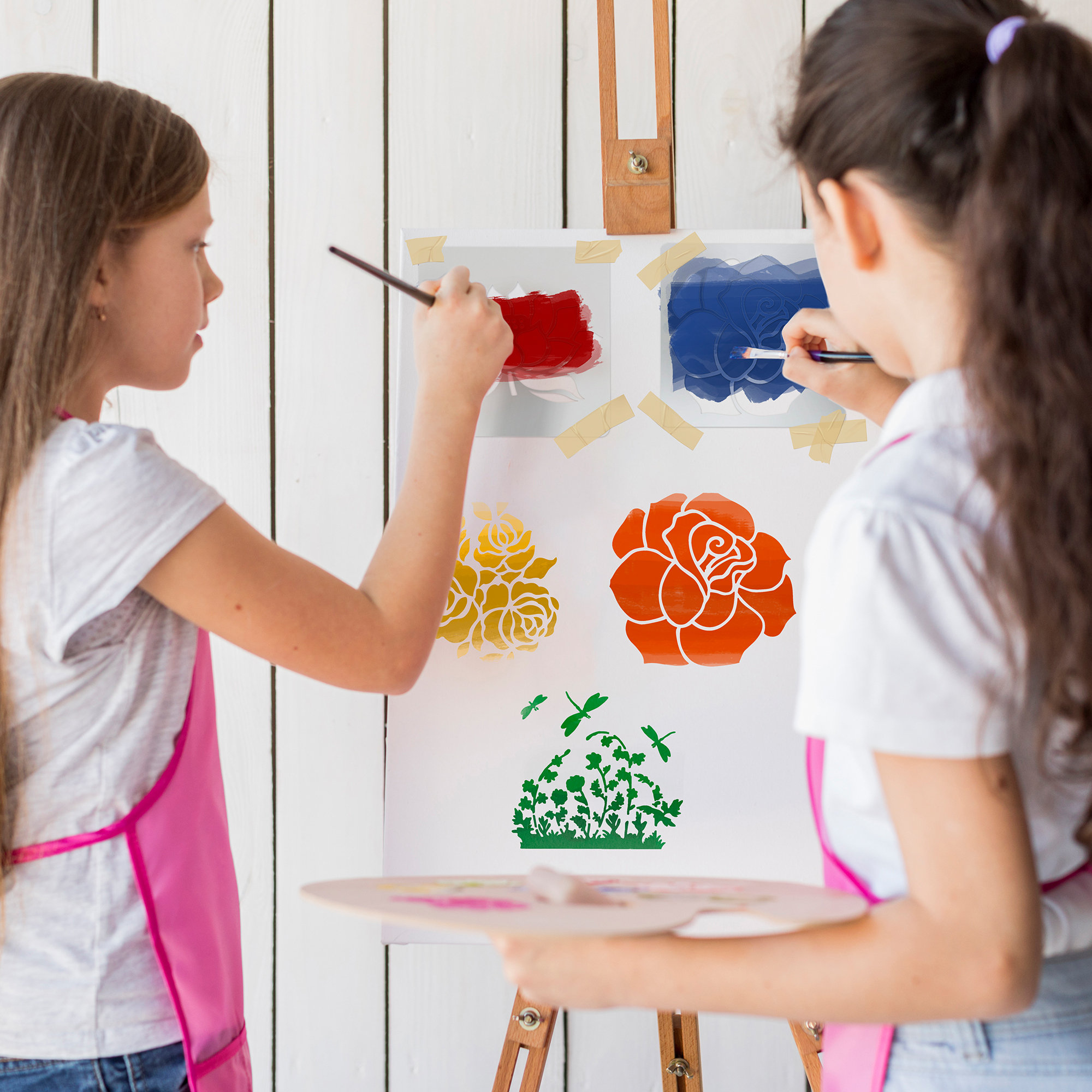 Puvimithram Eco Compostable Wild Flower Stencils for Painting on Walls ...