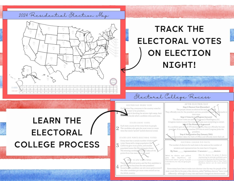 2024 Election Tracker Electoral College Process - Etsy