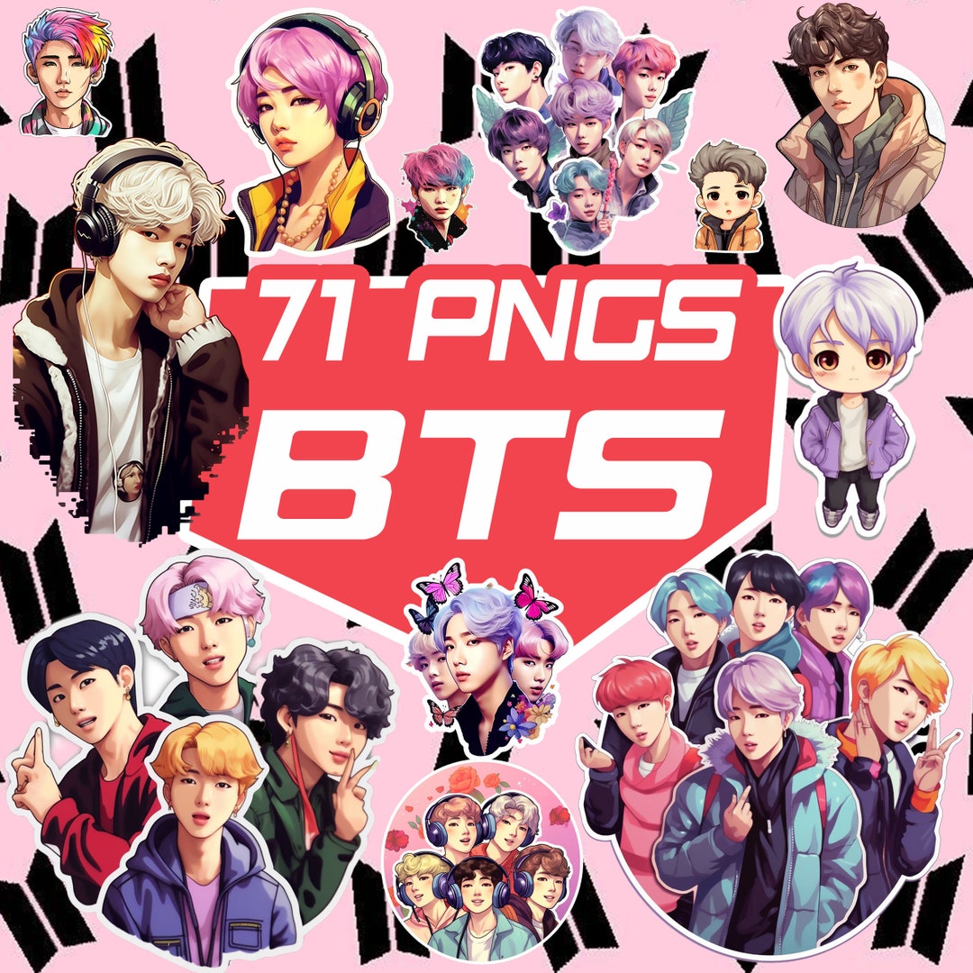 71 BTS png / Kpop star clipart / Archivo png de corte limpio / BTS Silhouette Logo png - Etsy México