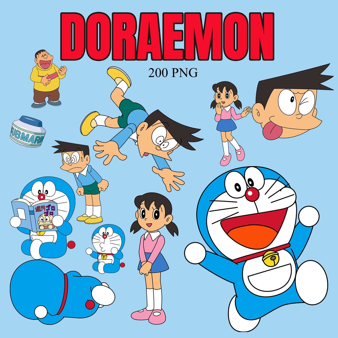 Doraemon Digital Stickers, Undle Layered SVG, Cut File Cricut, Cutting ...