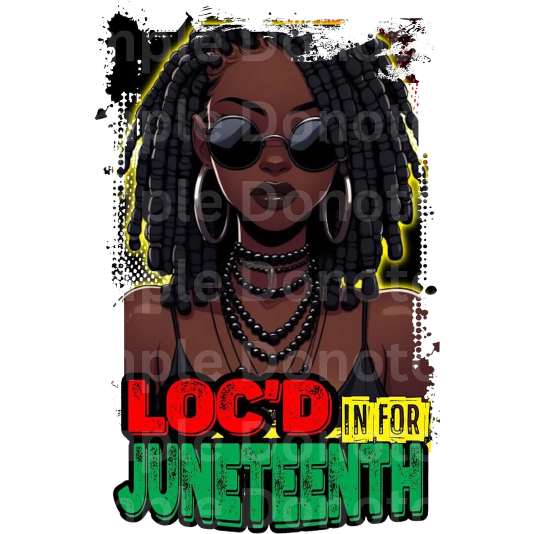 Celebrate Juneteenth, Woman in Locs Png, African American Png ...