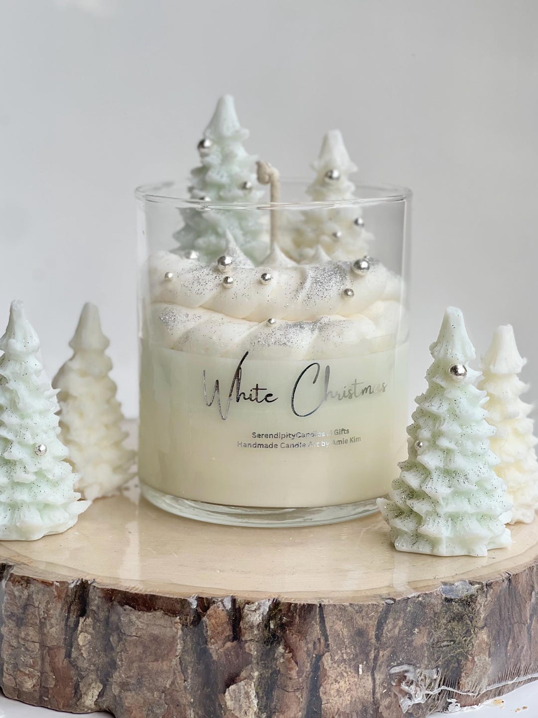 Elegant White Christmas Candle Gift Set, Premium Whipped Candle ...