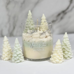 Elegant White Christmas Candle Gift Set, Premium Whipped Candle ...