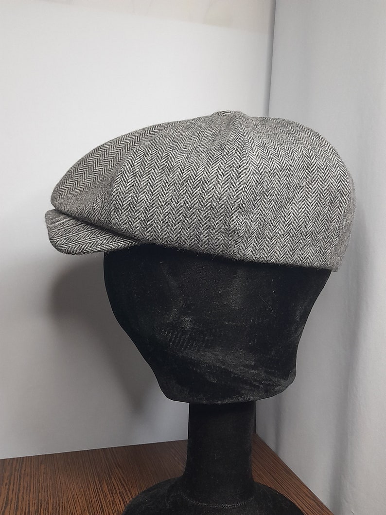 Mens Peaky Blinders Beret Hats Octagonal Herringbone Baker Boy Newsboy ...