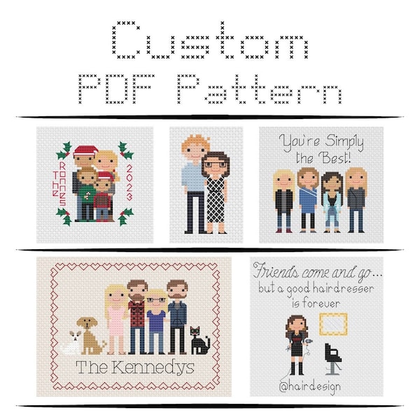 Cross Stitch Family Pattern - Etsy