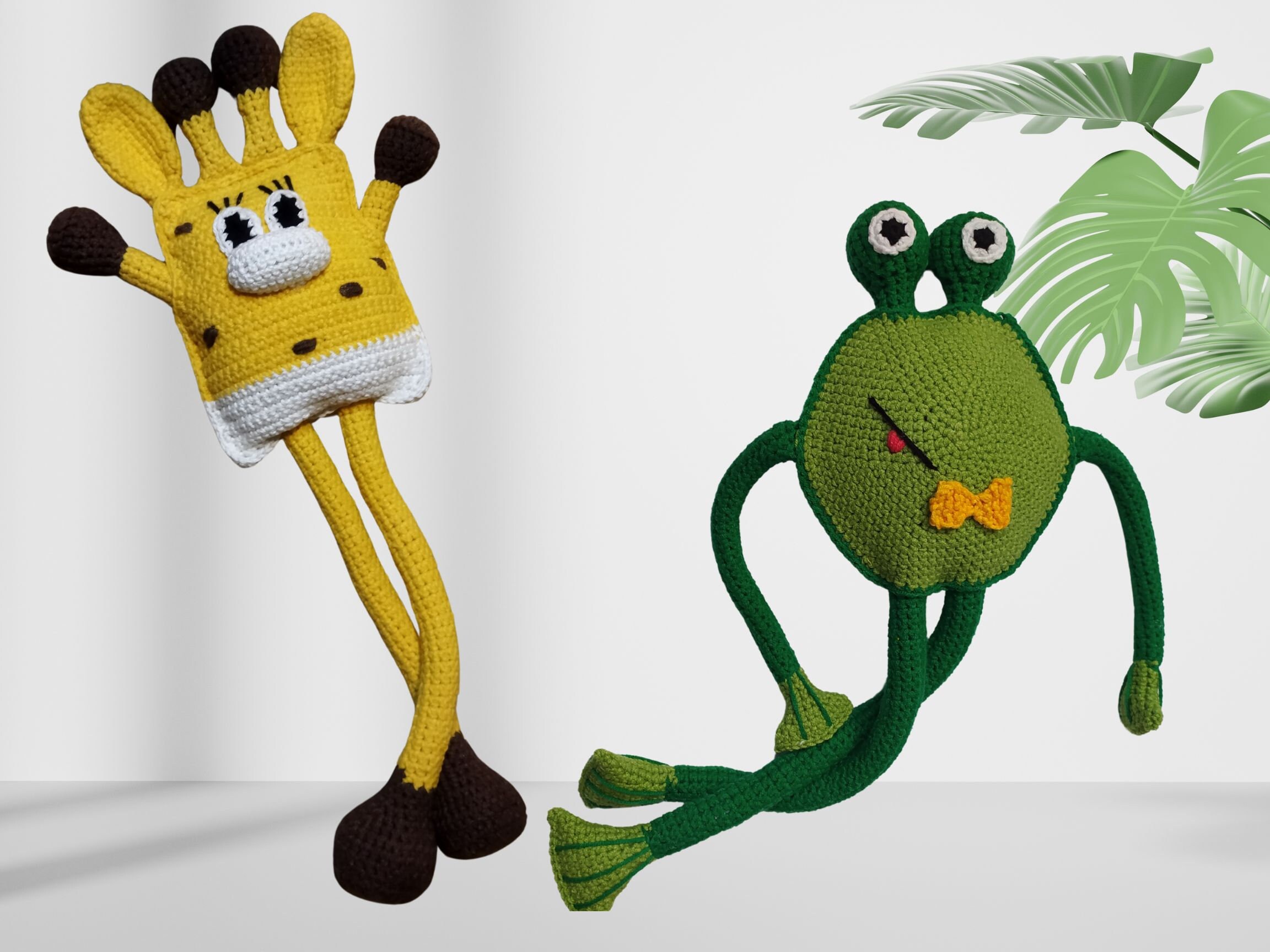 Stretchy Crochet Toy, DIY, Crochet Pattern for Giraffe and Frog ...