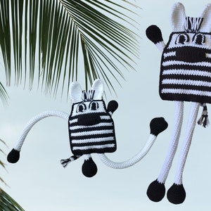 Crochet Pattern,diy Zebra, Pullable Crochet, Crochet Zebra, Fidget Toy ...