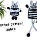 Crochet Pattern of Giraffe and Zebra, Fidget Toy Kids, Sensory Stretchy ...