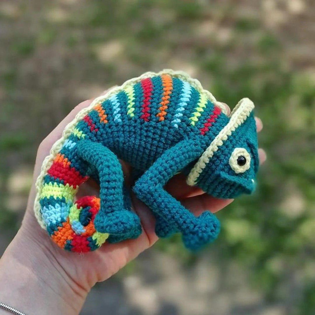 Chameleon Plush Crochet as Kids Idea & Teen Stocking Stuffing Christmas ...