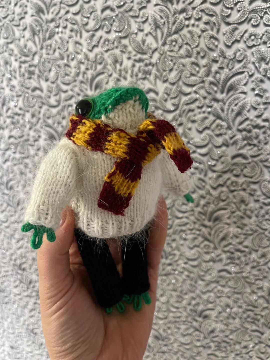 Cute Froggie, Tik Tok Frog, Famous Wizard,knitted Frog, Handmade Gift ...